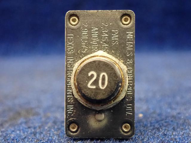 Klixon 7271-8-20 Texas Instruments CIRCUIT BREAKER - 20-AMP